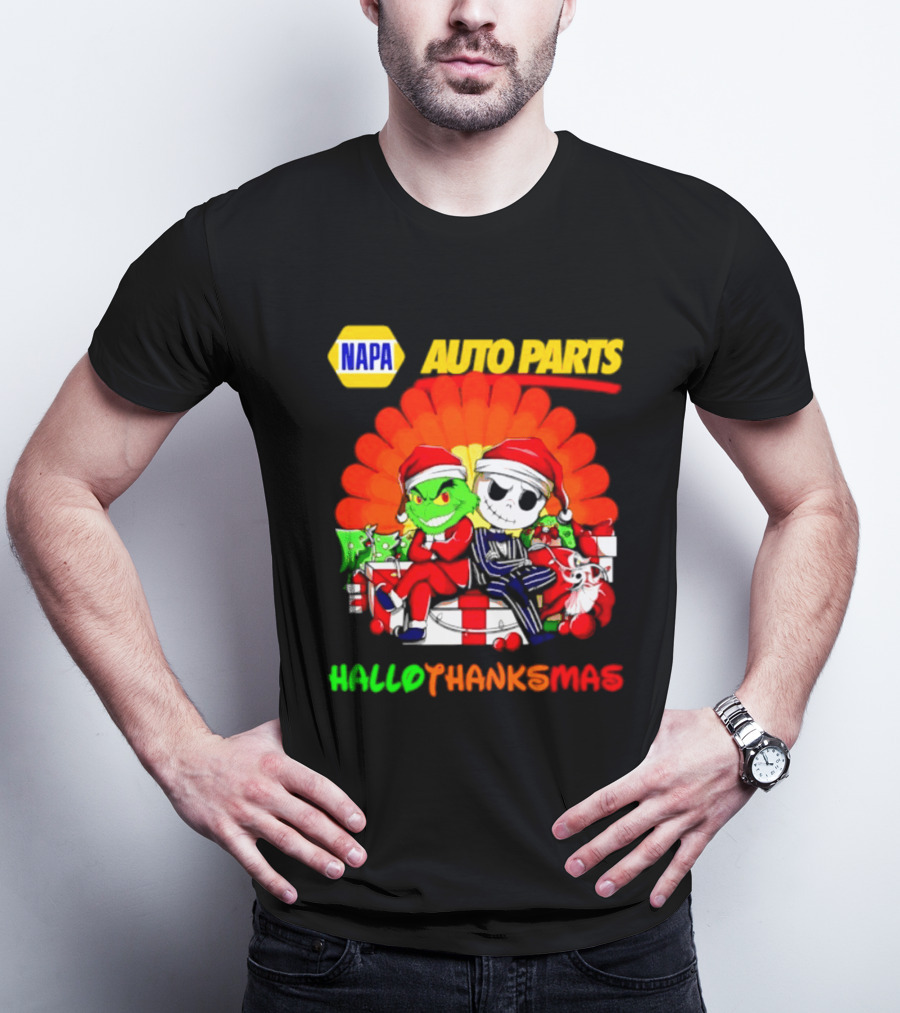 Napa Auto Parts Grinch Jack Skellington Hallothanksmas 2026 T-Shirt