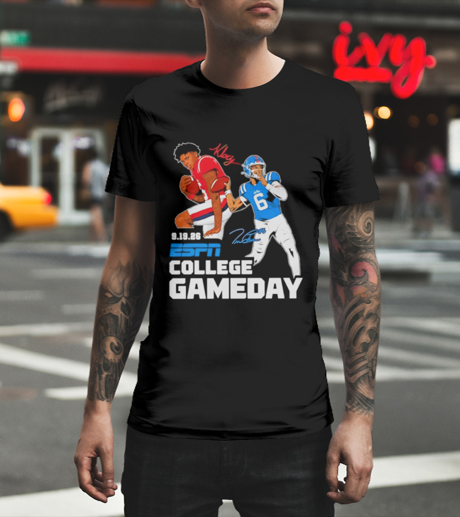 Ole Miss Football 2026 ESPN College Gameday King Number 6 T-Shirt