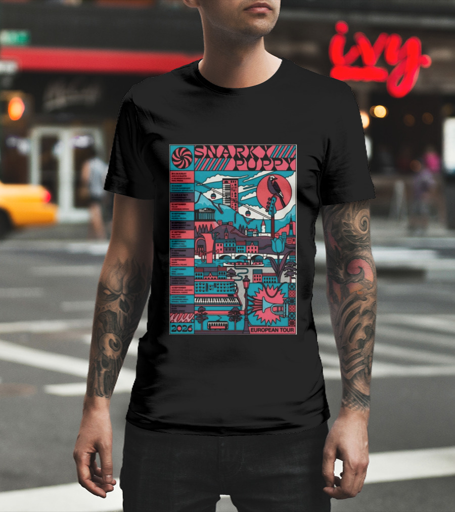 Snarky Puppy European Tour 2026 Dates And Cities T-Shirt