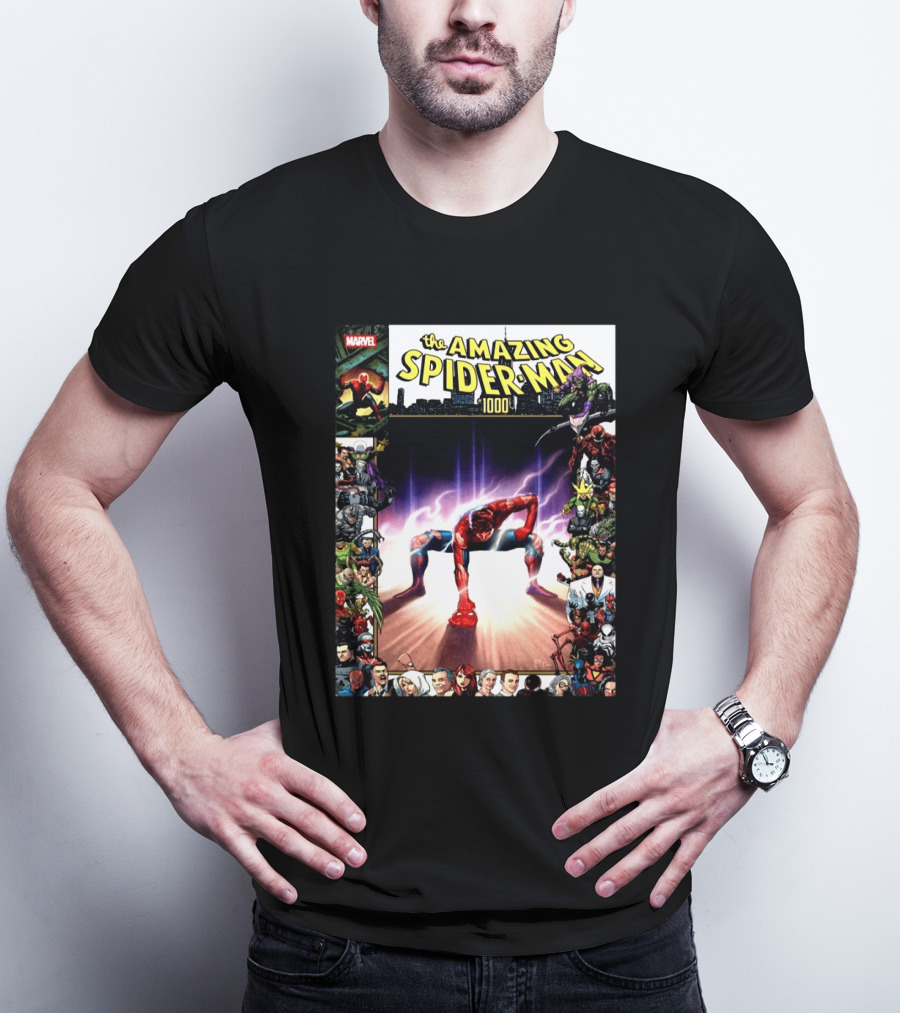 The Amazing Spider Man 1000 Cover Marvel Crossover Featuring Iconic Heroes And Villains T-Shirt