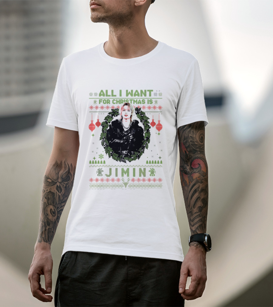 All I Want For Christmas Is Jimin BTS Ugly Christmas T-Shirt
