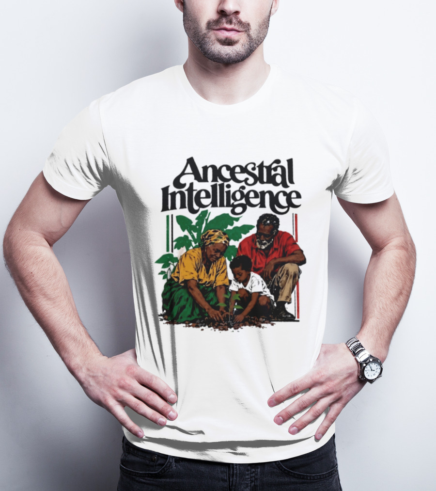Ancestral Intelligence Heritage Wisdom Family Planting Scene T-Shirt