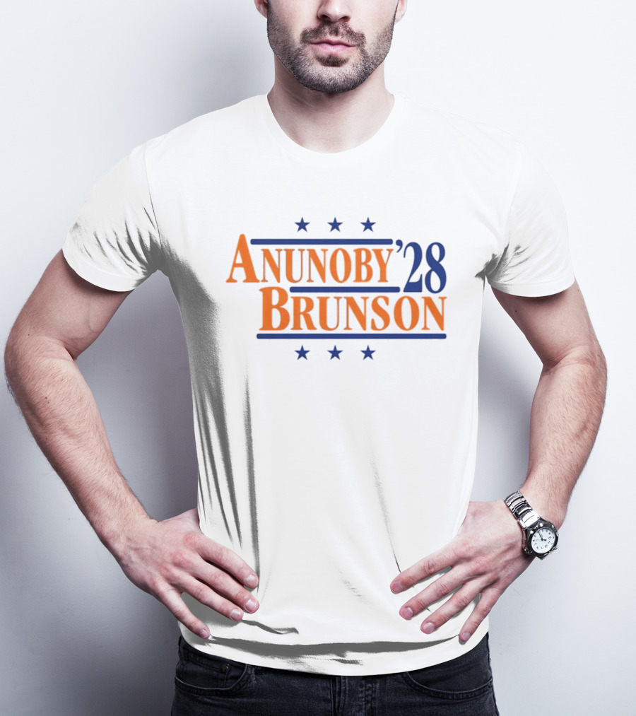 Anunoby Brunson 28 New York Knicks Stars Basketball T-Shirt