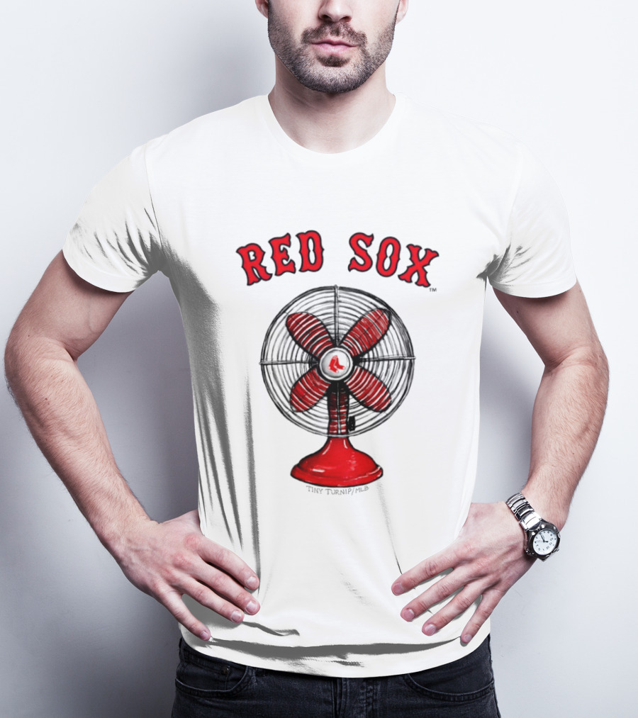 Red Sox Baseball Vintage Fan Art Tiny Turnip T-Shirt