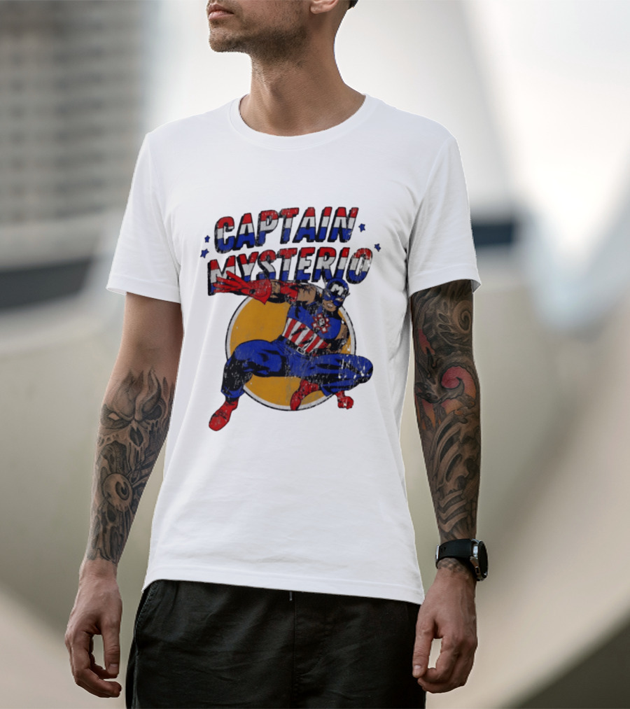 Captain Mysterio Lucha Libre Marvel Comics Mashup T-Shirt