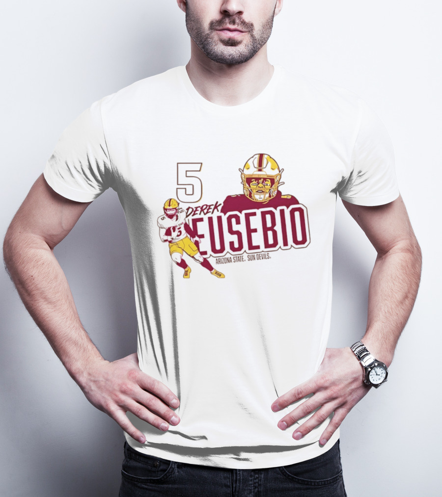 Derek Eusebio 5 Arizona State Sun Devils Football T-Shirt