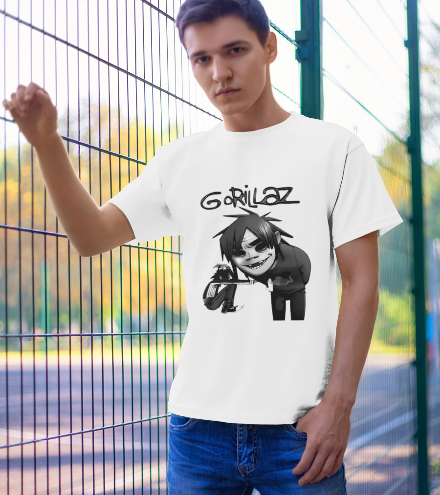 Gorillaz Band Damon Albarn Jamie Hewlett Character Art Alternative Rock T-Shirt