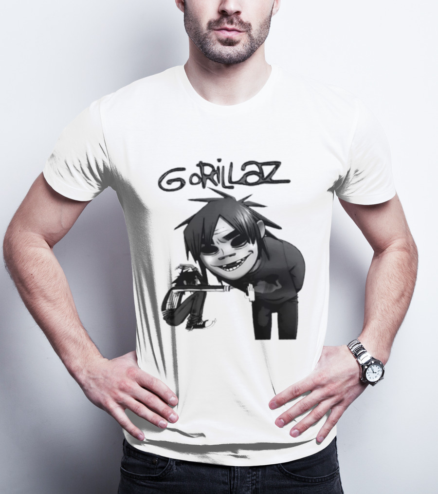 Gorillaz Band Damon Albarn Jamie Hewlett Character Art Alternative Rock T-Shirt