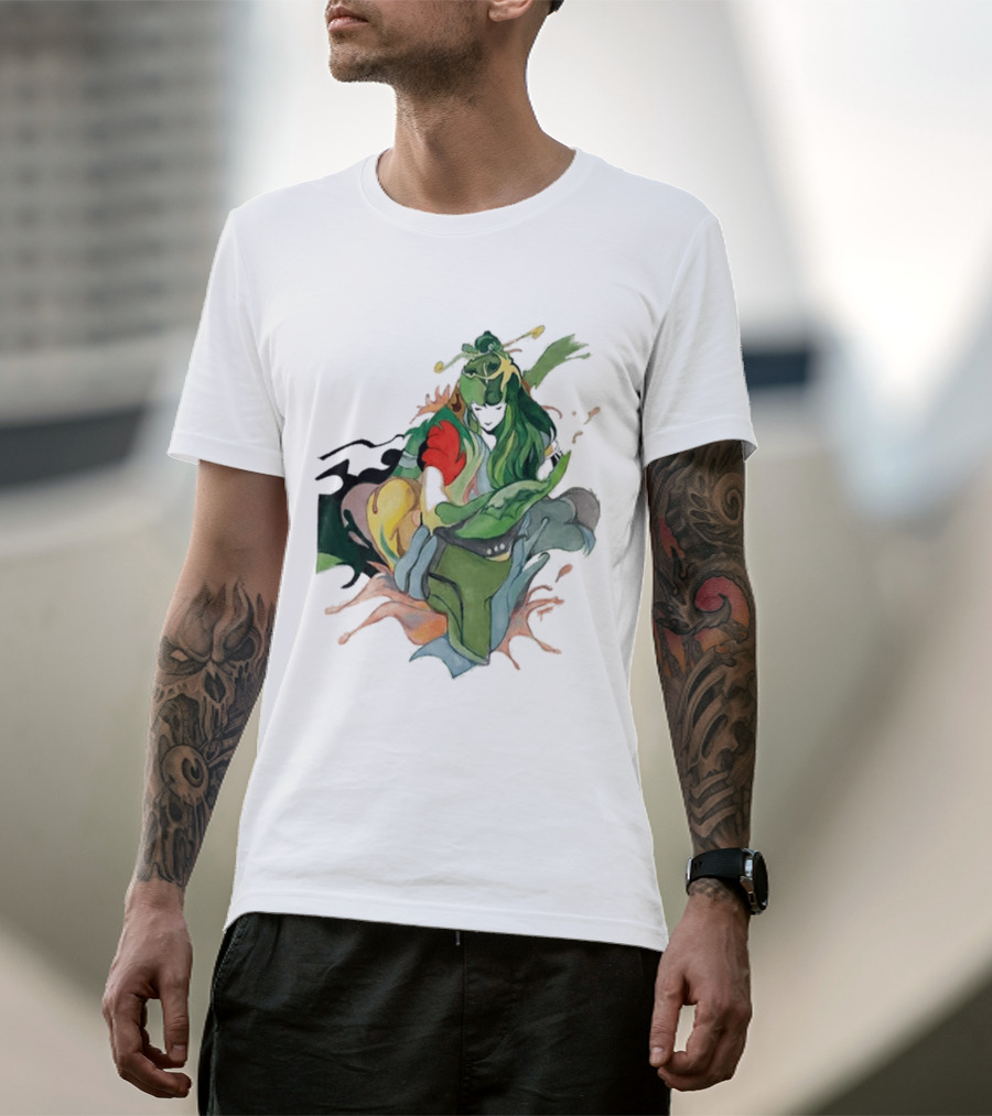 Hand Painted Nujabes Abstract Art Colorful Brushstrokes T-Shirt