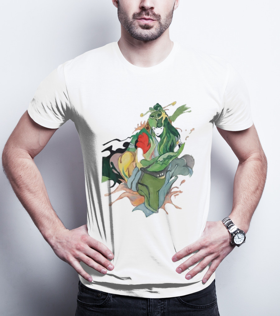 Hand Painted Nujabes Abstract Art Colorful Brushstrokes T-Shirt