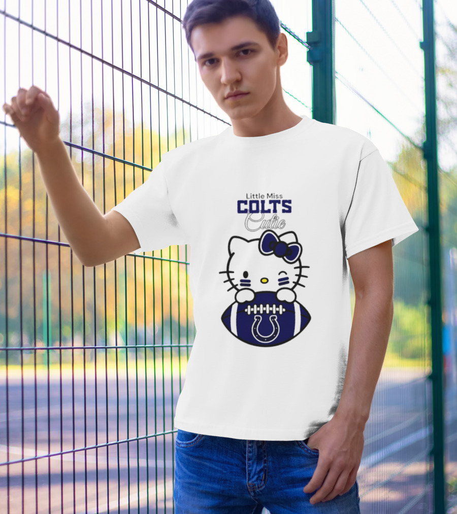 Indianapolis Colts X Hello Kitty Little Miss Colts Cutie Football 2026 Season T-Shirt