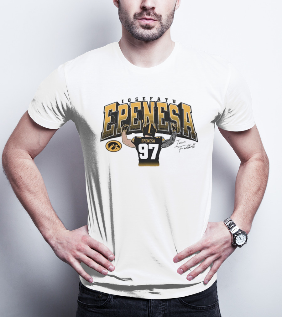 Iosefatu Epenesa Iowa Hawkeyes 97 Fan Football T-Shirt