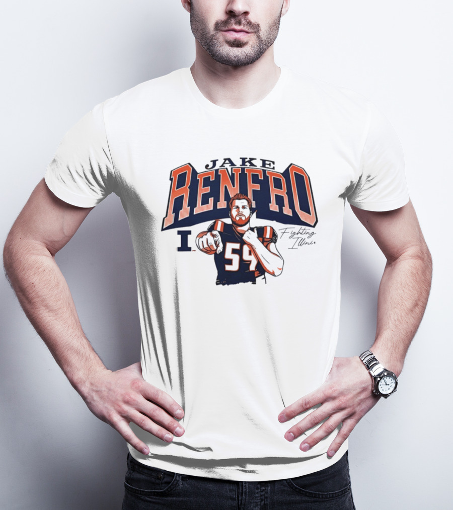 Jake Renfro Illinois Fighting Illini Football 54 T-Shirt