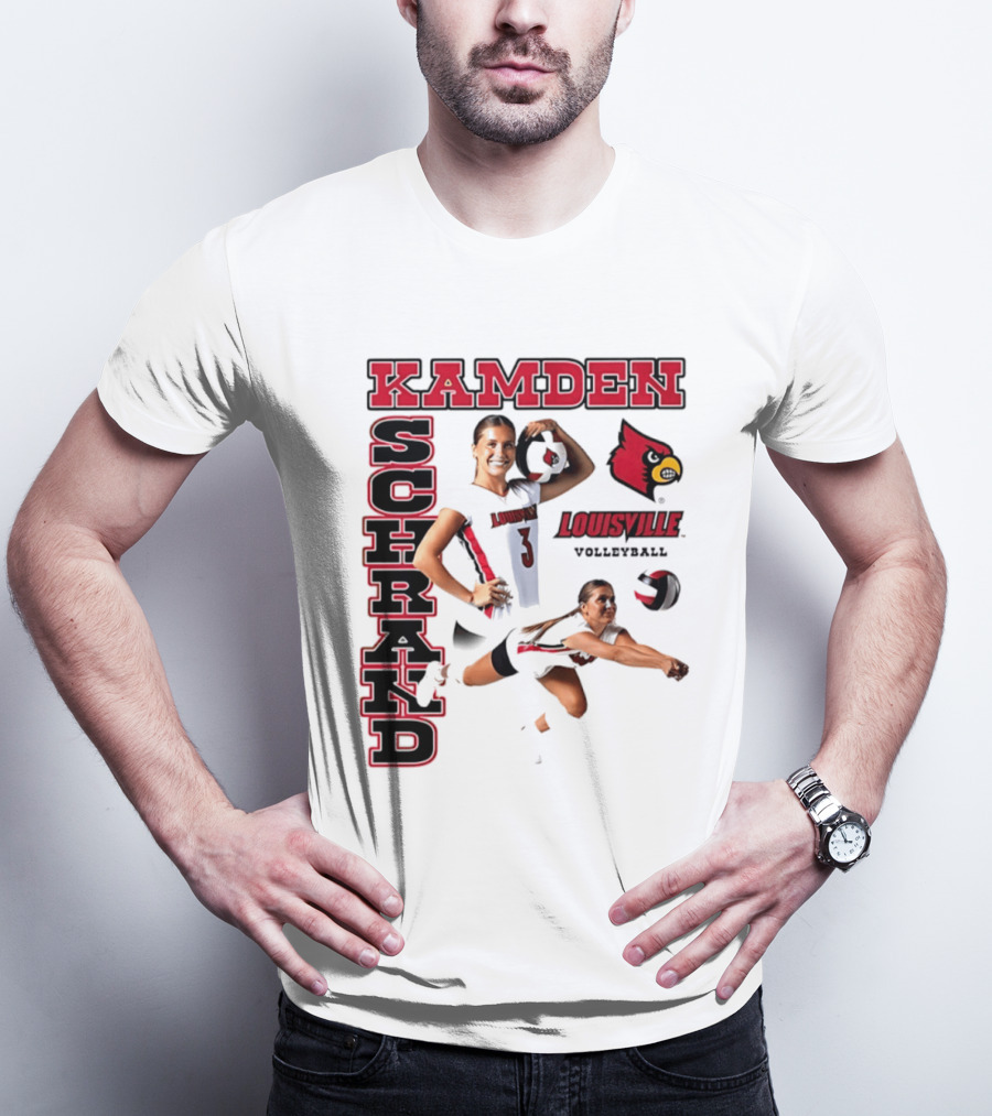 Kamden Schrand Louisville Cardinals Volleyball NCAA Sports Team Player Action T-Shirt