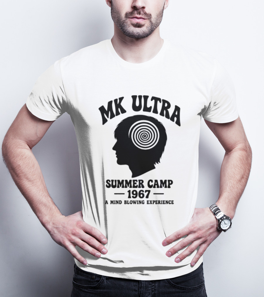 MK Ultra Summer Camp 1967 A Mind Blowing Experience Silhouette Spiral T-Shirt