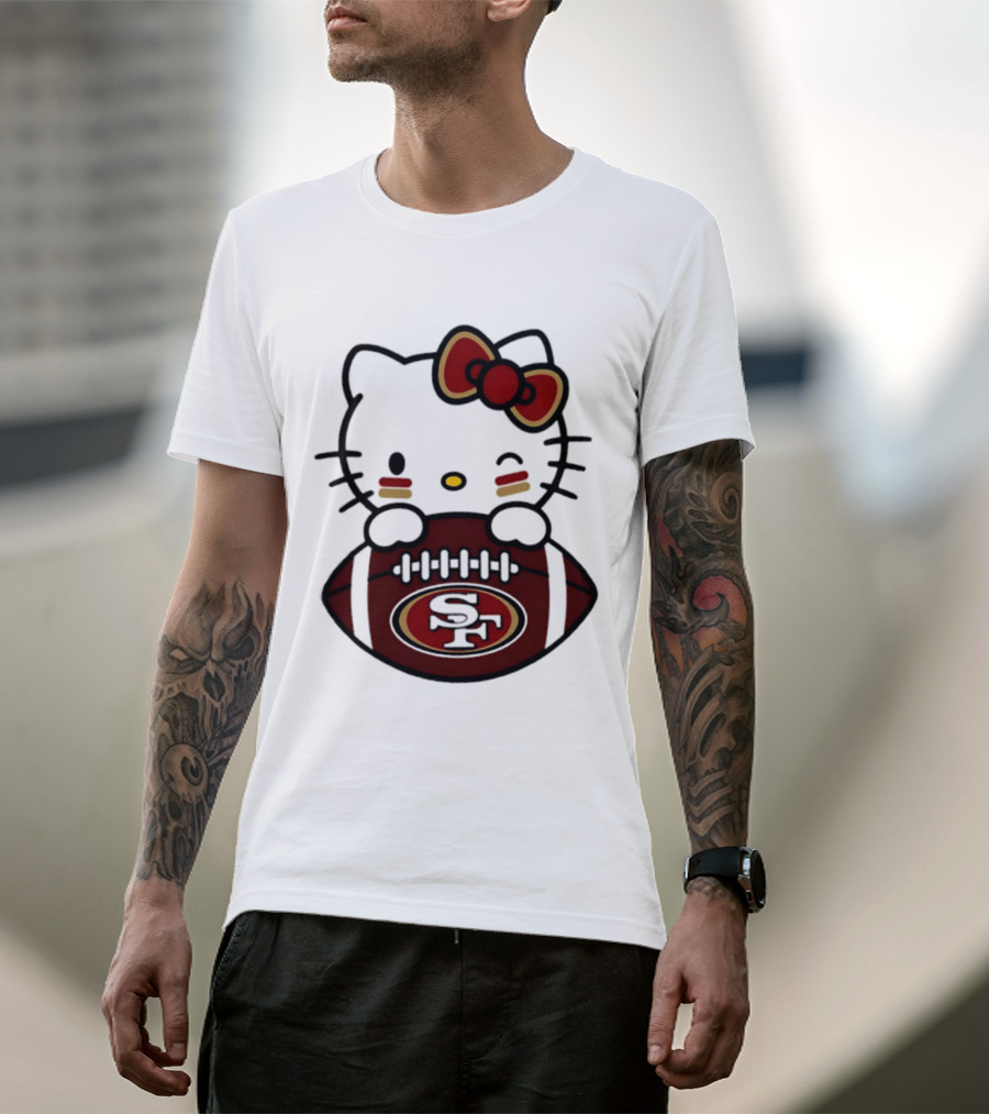 San Francisco 49ers Hello Kitty Collaboration Football 2026 Season T-Shirt
