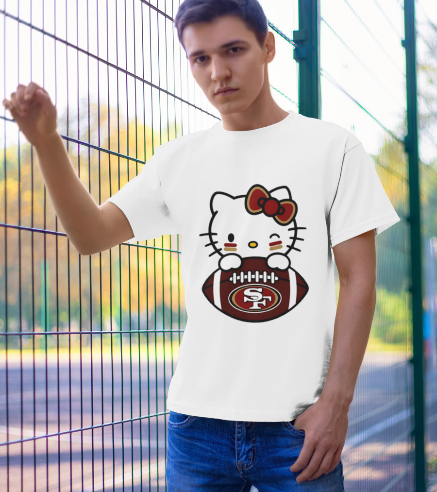San Francisco 49ers Hello Kitty Collaboration Football 2026 Season T-Shirt