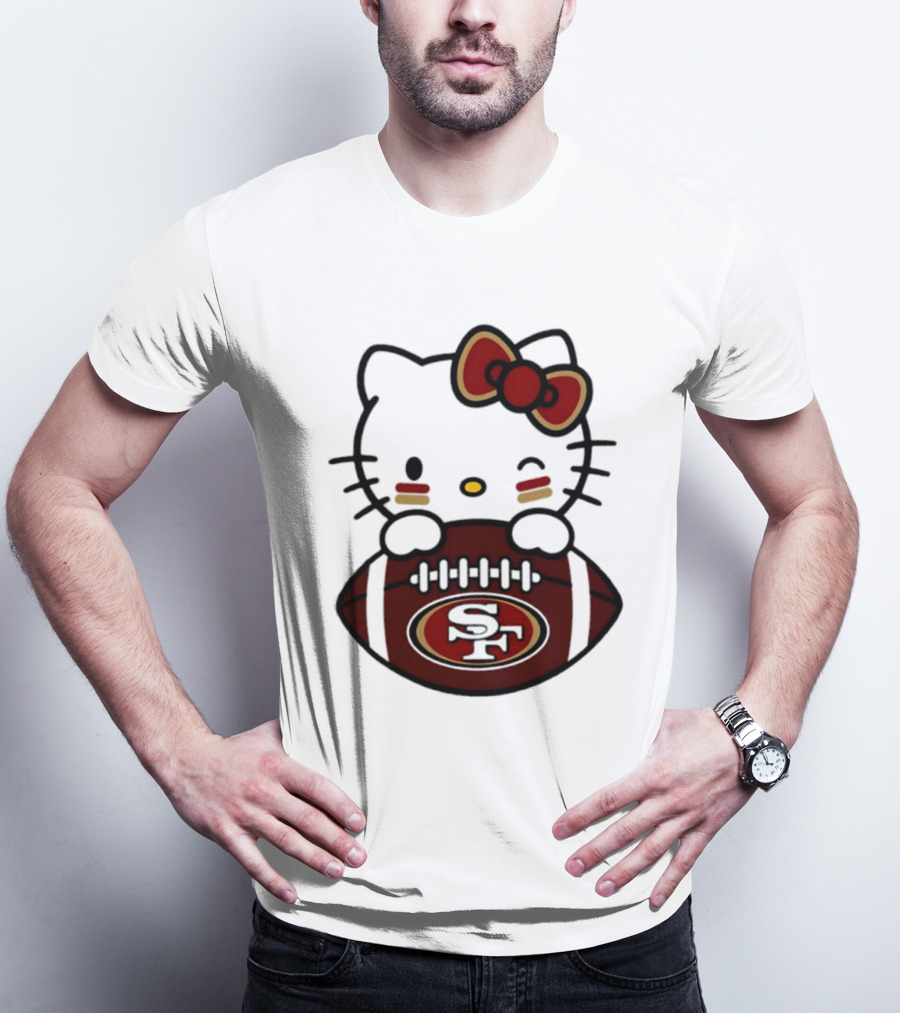 San Francisco 49ers Hello Kitty Collaboration Football 2026 Season T-Shirt