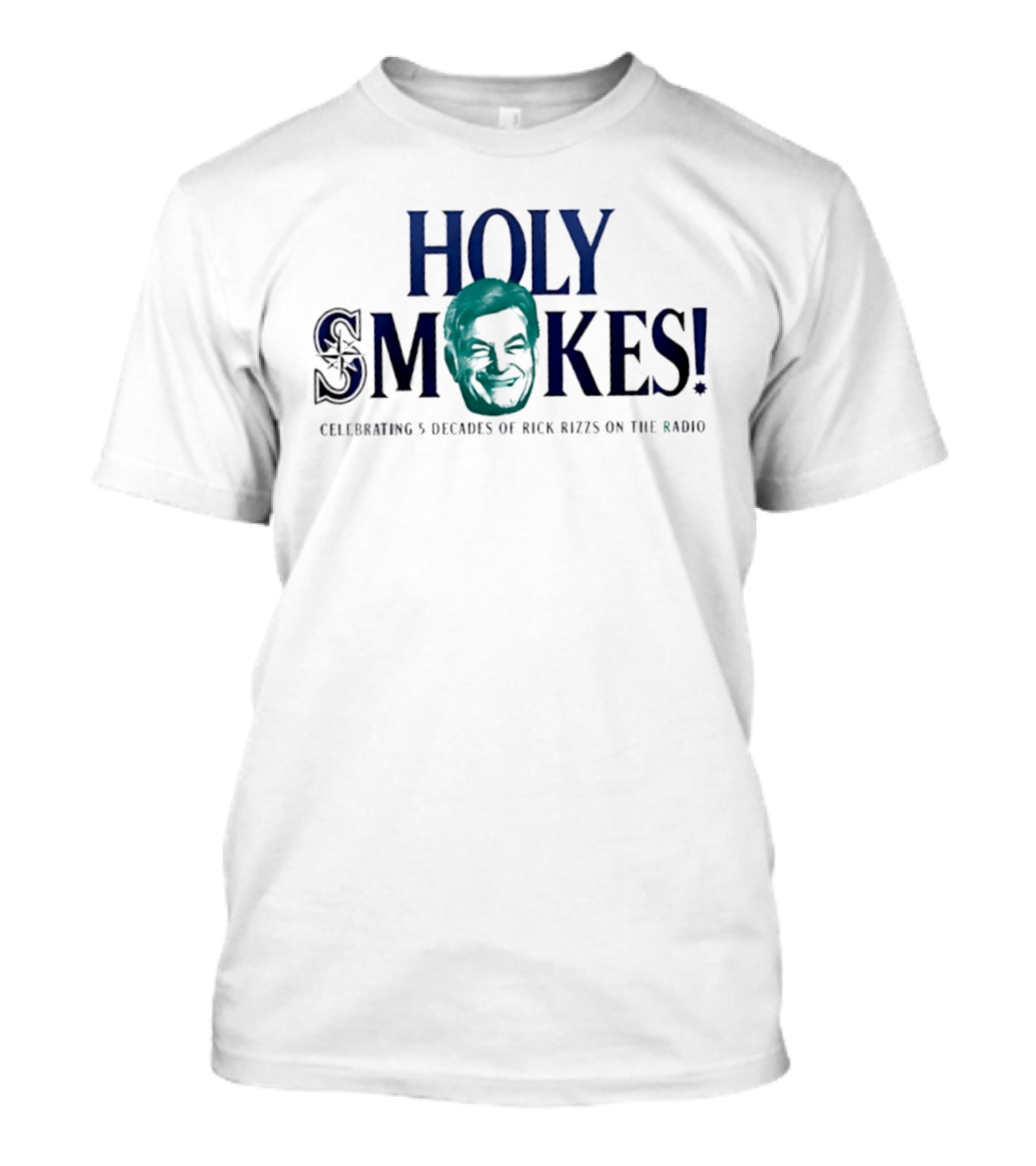 Holy Smokes Celebrating 5 Decades Of Rick Rizzs On The Radio Seattle Mariners T-Shirt
