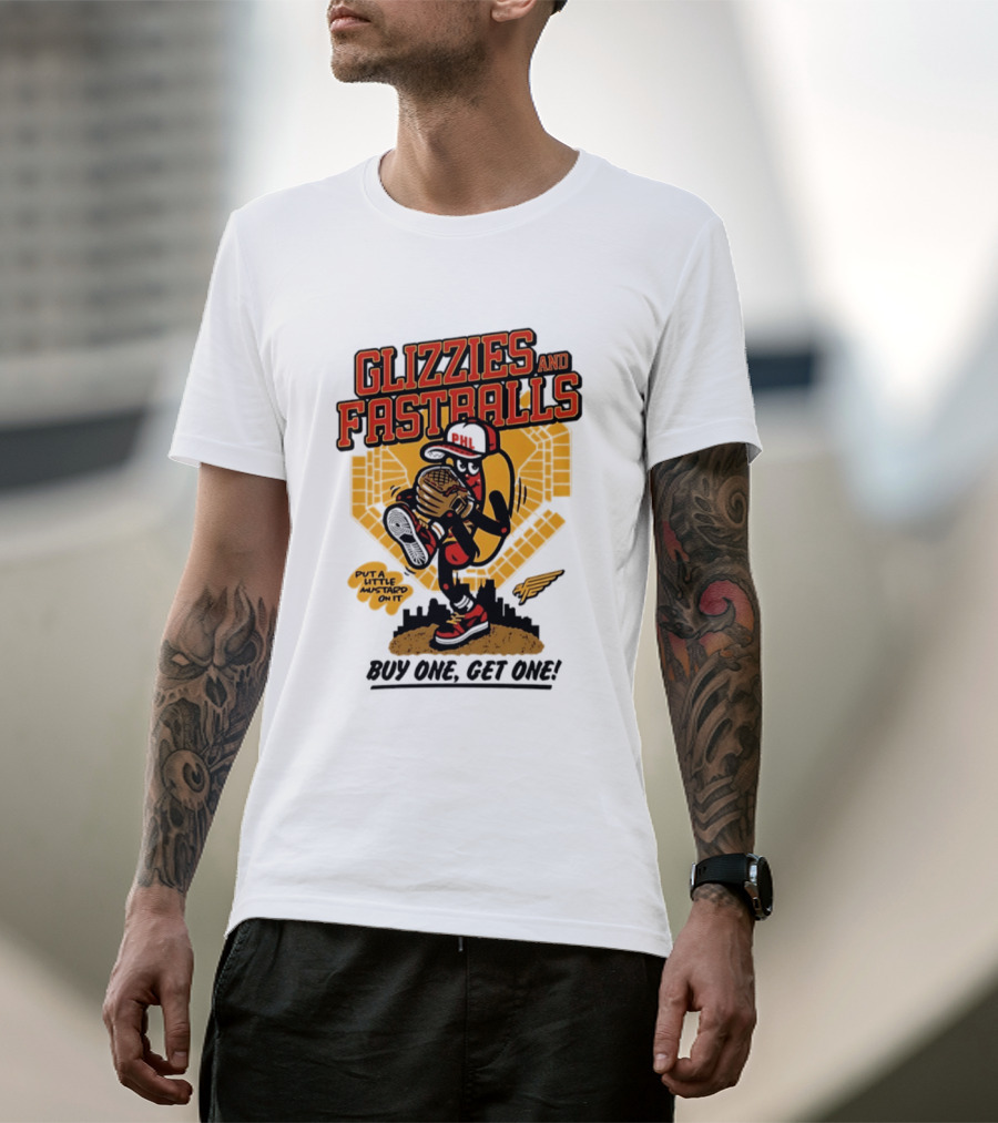 Glizzies And Fastballs Philly Baseball Buy One Get One T-Shirt