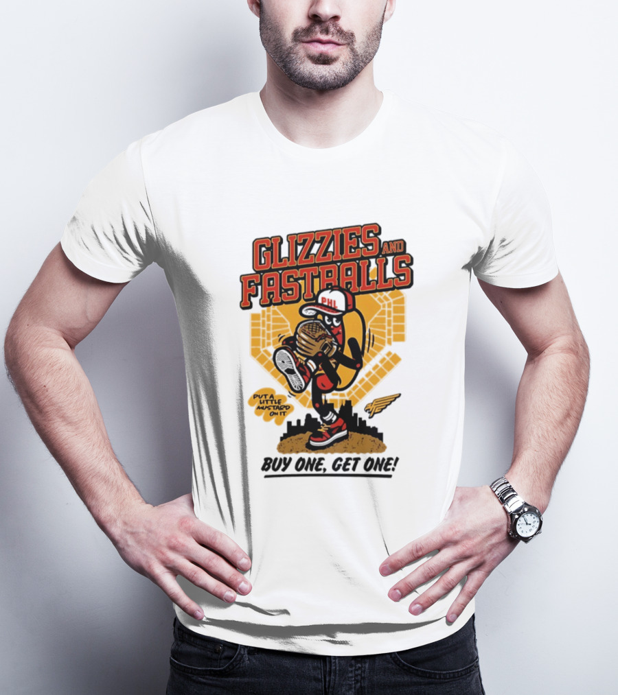 Glizzies And Fastballs Philly Baseball Buy One Get One T-Shirt