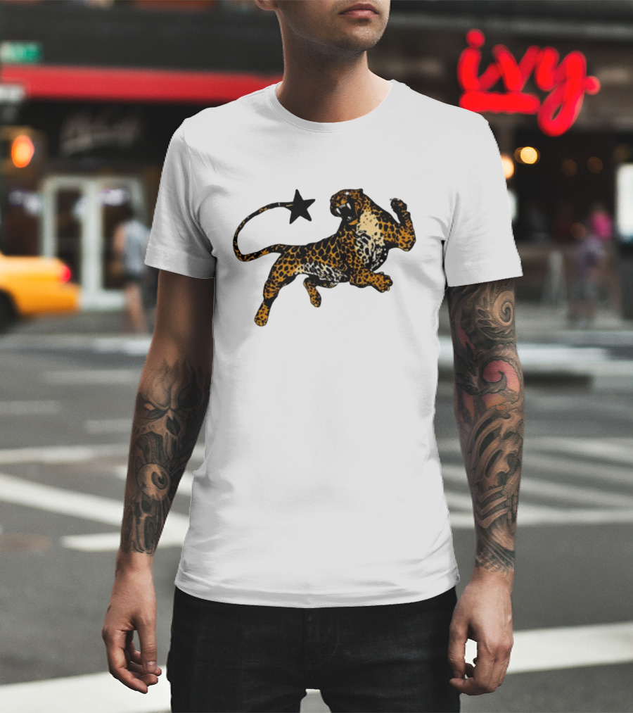 Leopard Star Wild Cat Fierce Roar T-Shirt