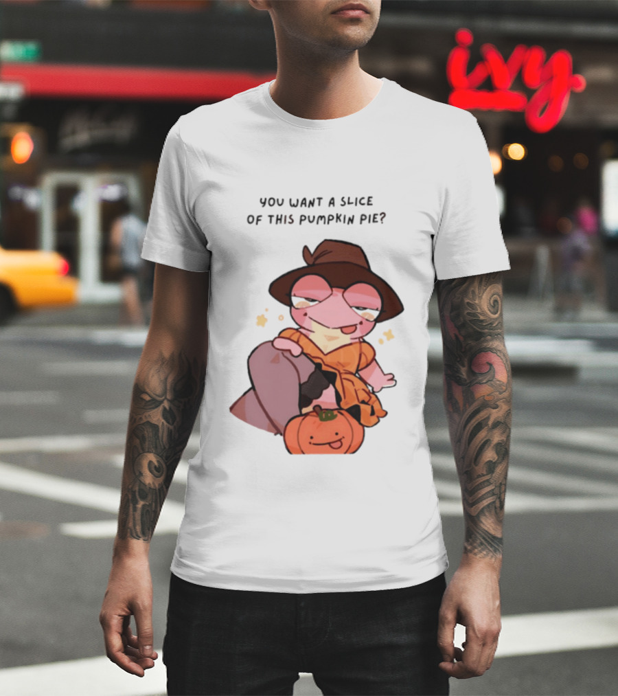 You Want A Slice Of This Pumpkin Pie Frog In Witch Hat With Pumpkin T-Shirt