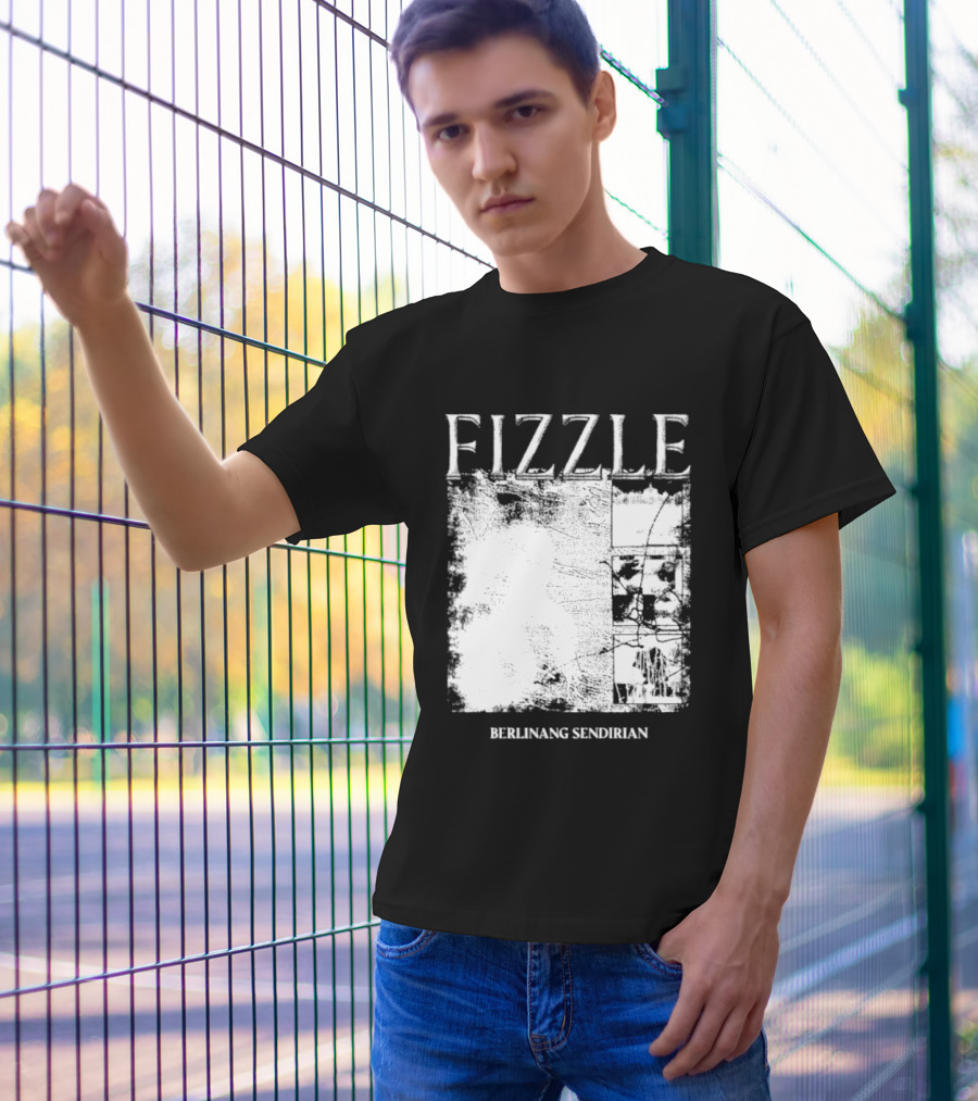 Fizzle Berlinang Sendirian Indie Rock Music T-Shirt