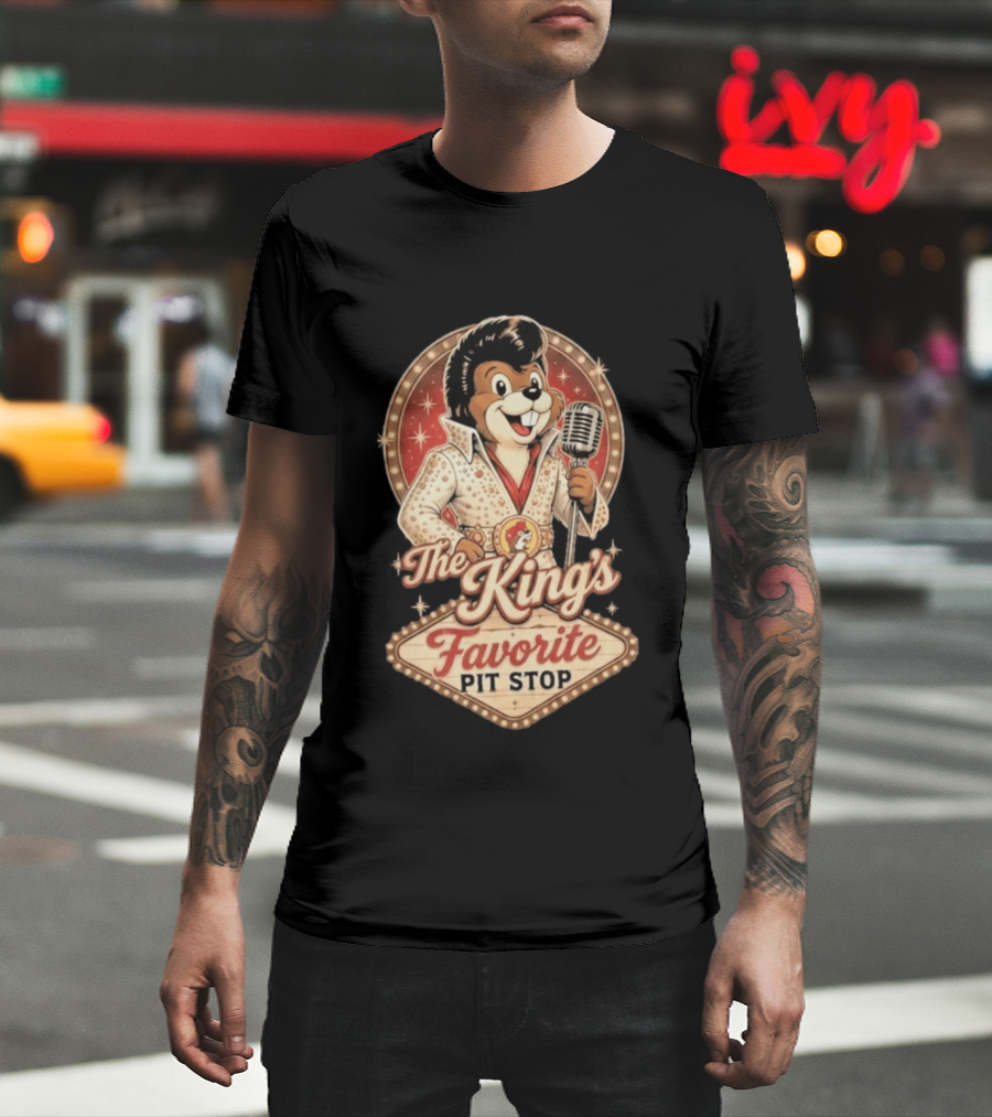 The King's Favorite Pit Stop Buc Ee's Elvis Presley Rock And Roll Roadhouse T-Shirt