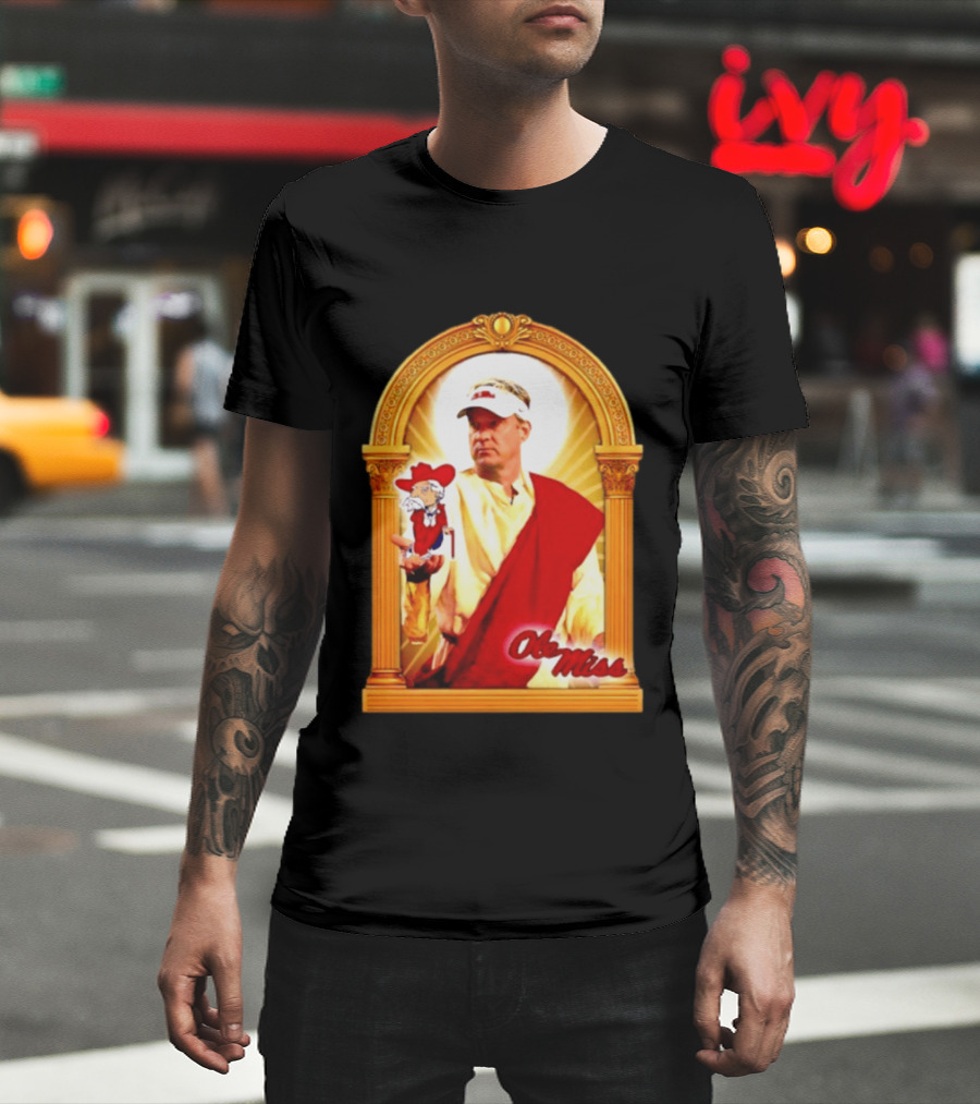 Lane Kiffin Ole Miss Colonel Reb Archway T-Shirt
