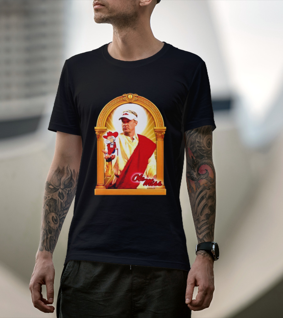 Lane Kiffin Ole Miss Colonel Reb Archway T-Shirt