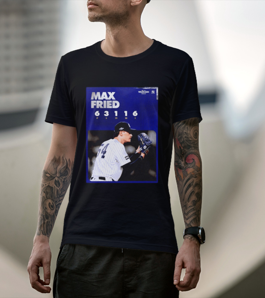 Max Fried 2026 Wild Card New York Yankees Pitching Stats T-Shirt