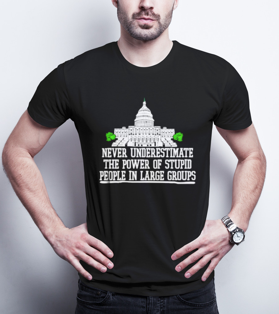 Never Underestimate The Power Of Stupid People In Large Groups Capitol Building T-Shirt