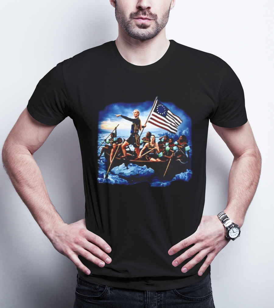 Sophie Cunningham Caitlin Clark Historical Crossover Crossing The Delaware Basketball T-Shirt