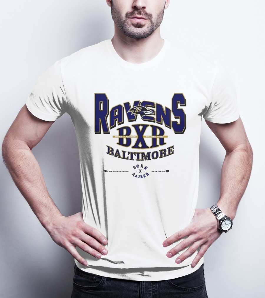 Ravens BXR Baltimore Born X Raised On The Turf T-Shirt