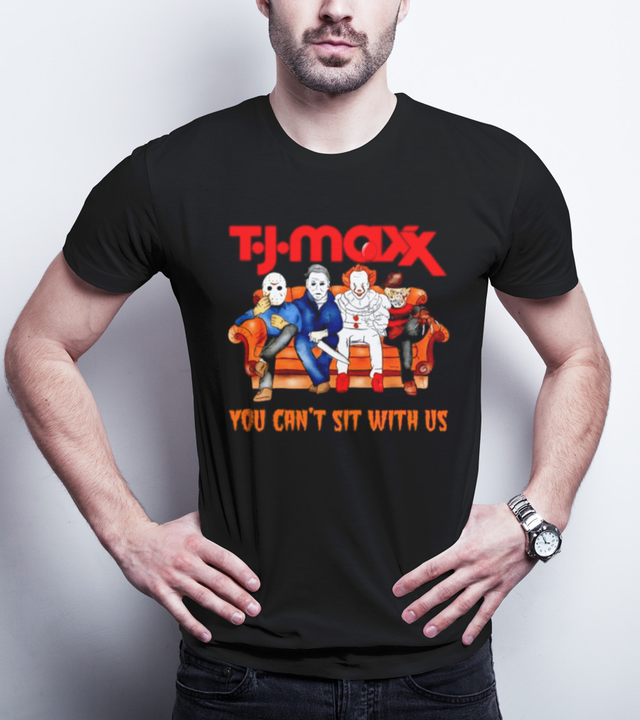 TJ Maxx Horror Movie Friends Halloween 2026 You Can't Sit With Us T-Shirt