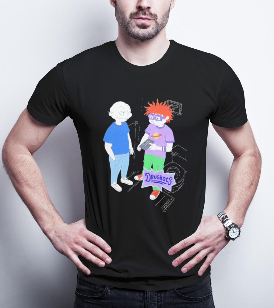 Tommy And Chuckie Drugrats Parody With Cartoon Characters T-Shirt