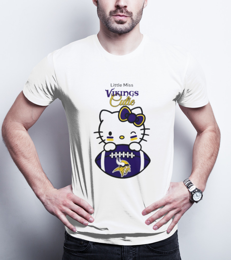 Minnesota Vikings Little Miss Vikings Cutie 2026 Season Football T-Shirt