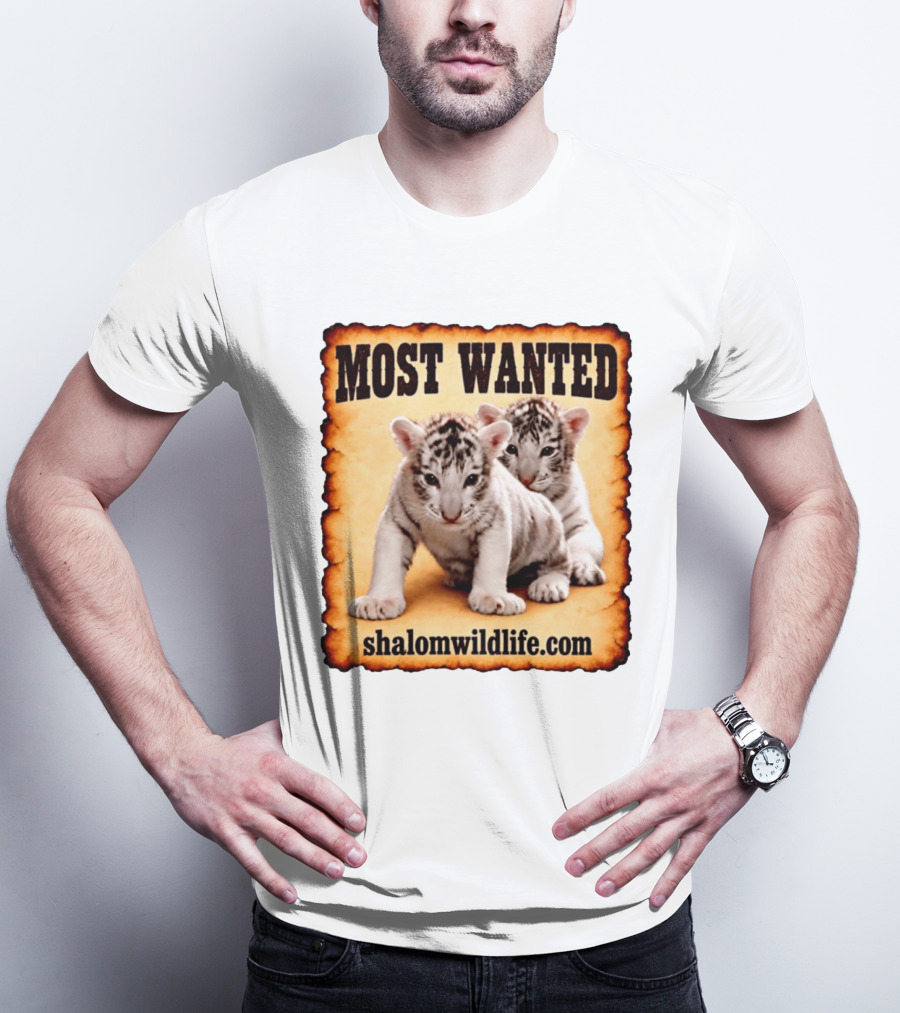 MOST WANTED White Tiger Cubs Shalom Wildlife T-Shirt
