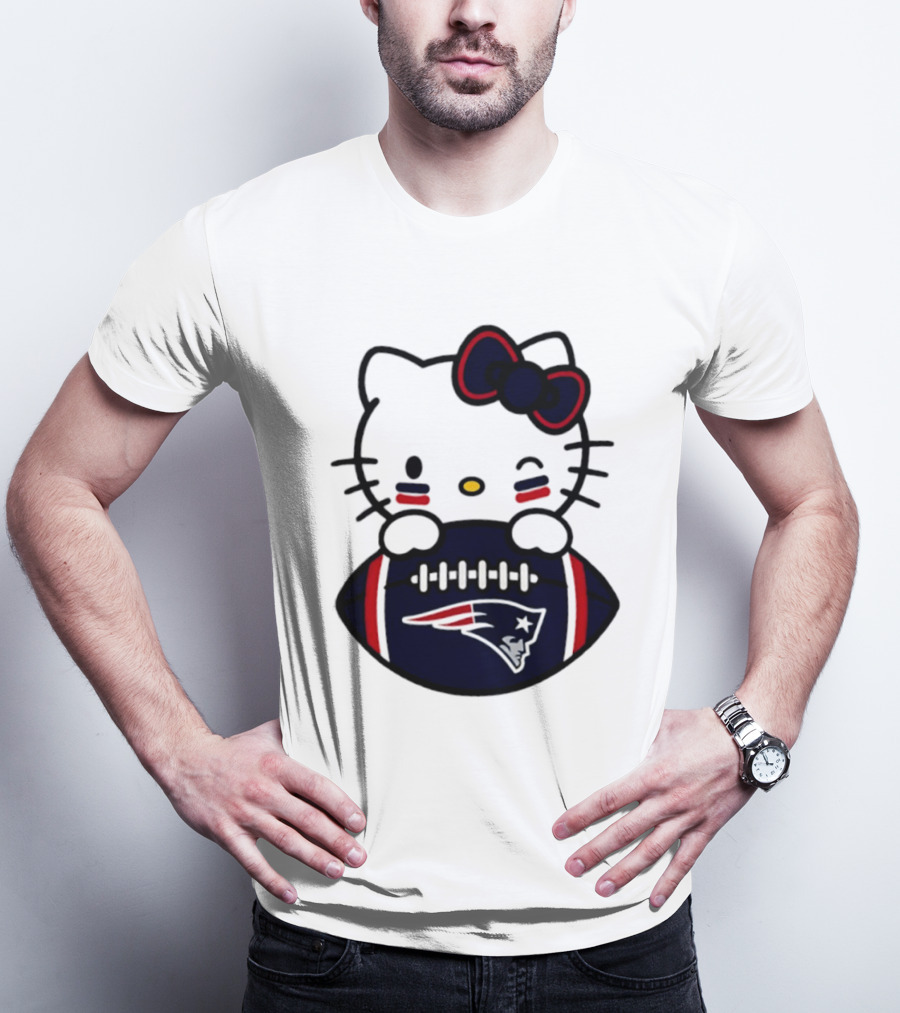 New England Patriots Hello Kitty Collaboration 2026 Football Season T-Shirt