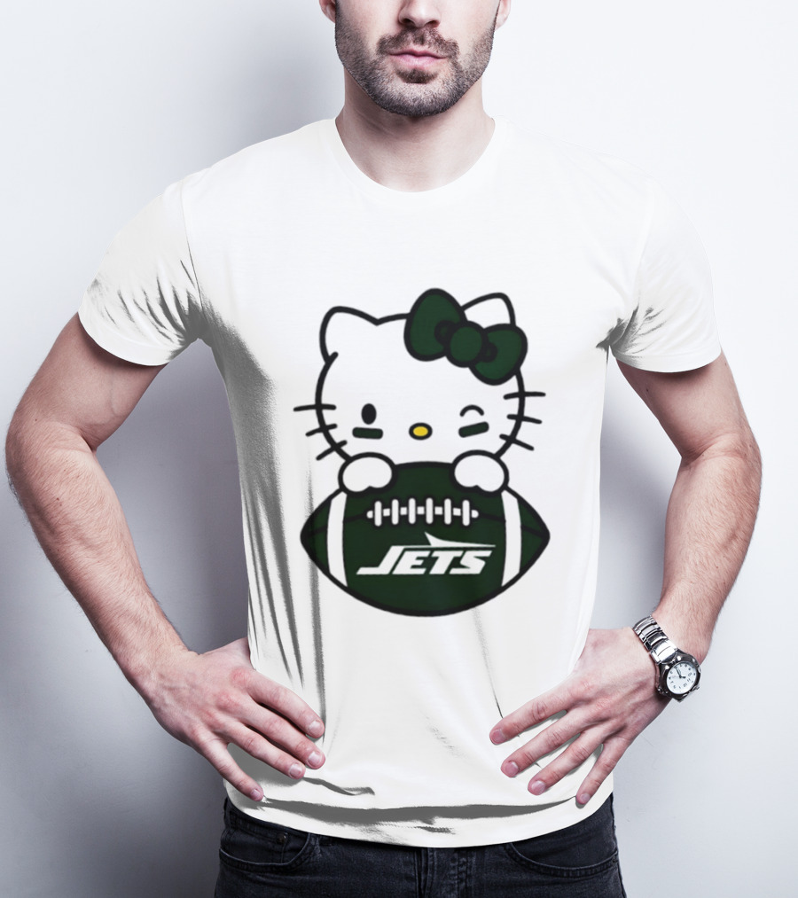 New York Jets Hello Kitty Football 2026 Season Collaboration T-Shirt