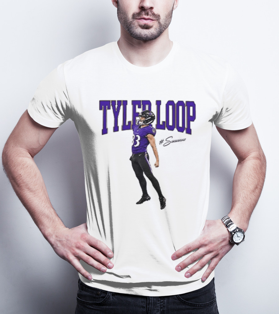 Tyler Loop Baltimore Football Player Celebration T-Shirt