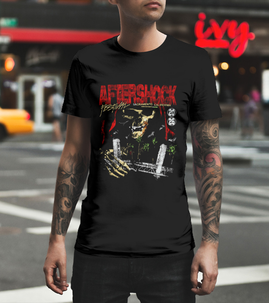 Aftershock Festival 2026 Sacramento CA October 1 4 2026 Dark Crossing Festival T-Shirt