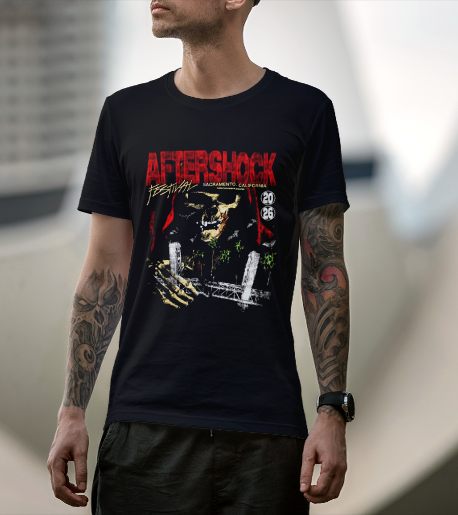 Aftershock Festival 2026 Sacramento CA October 1 4 2026 Dark Crossing Festival T-Shirt