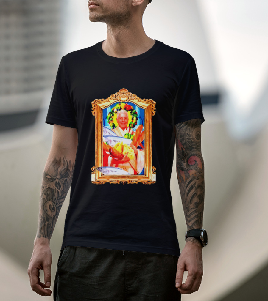 Anthony Bourdain Saint Of Food Chef Icon With Culinary Halo T-Shirt