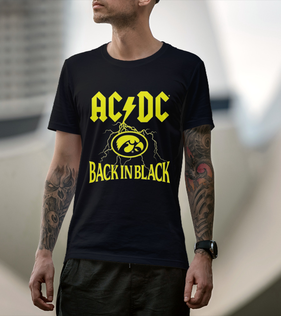 Iowa Hawkeyes AC DC Back In Black College GameDay 2026 T-Shirt