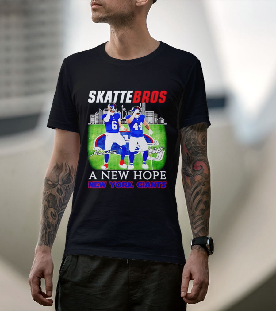 Skattebros Jaxson Dart Cam Skattebo New York Giants A New Hope T-Shirt