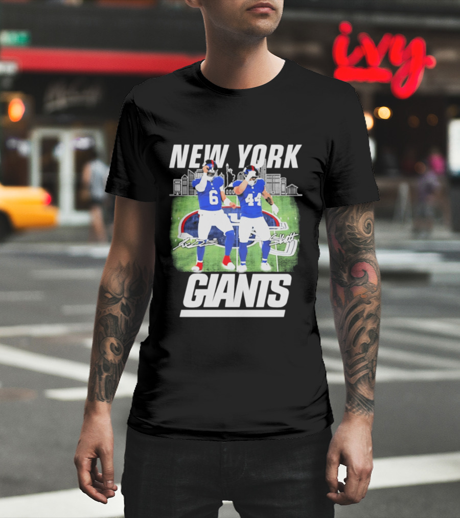 New York Giants Jaxson Cam Signatures Stadium T-Shirt