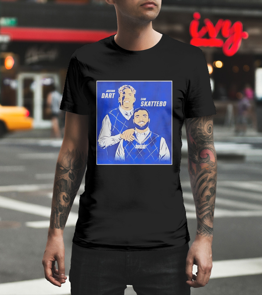 Jaxson Dart Cam Skattebo Step Brothers New York Giants Comedy T-Shirt