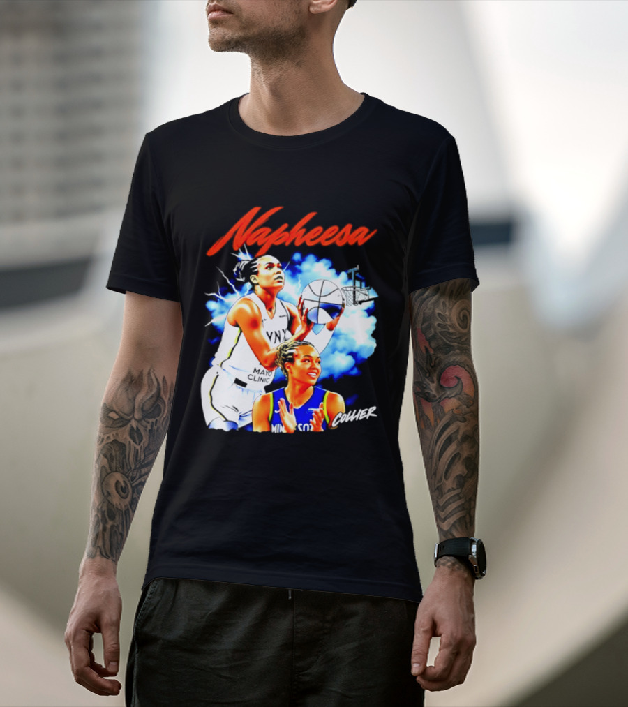 Napheesa Collier Minnesota Lynx Basketball Player In Action T-Shirt